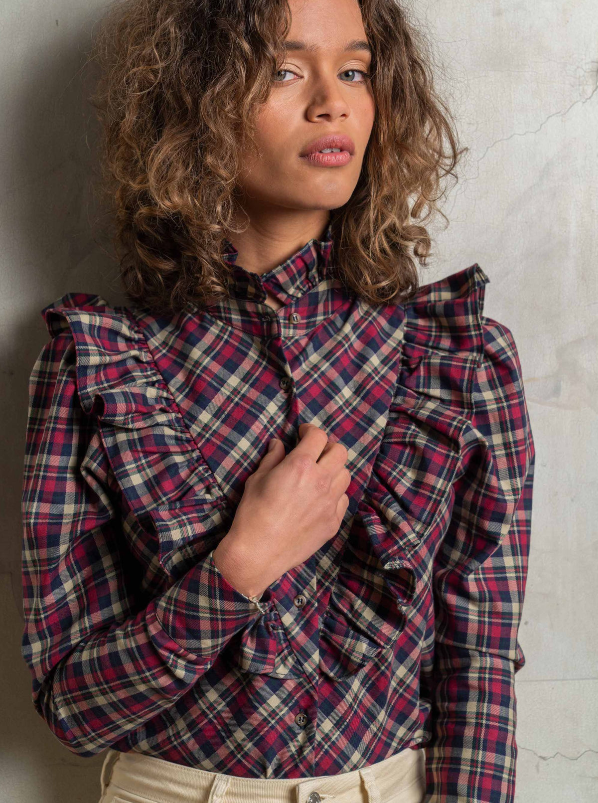 Thelma Shirt Burgundy – Marysh Studio